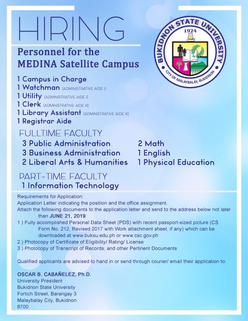 Notice of Hiring - Associate Professor IV (College of Medicine ...