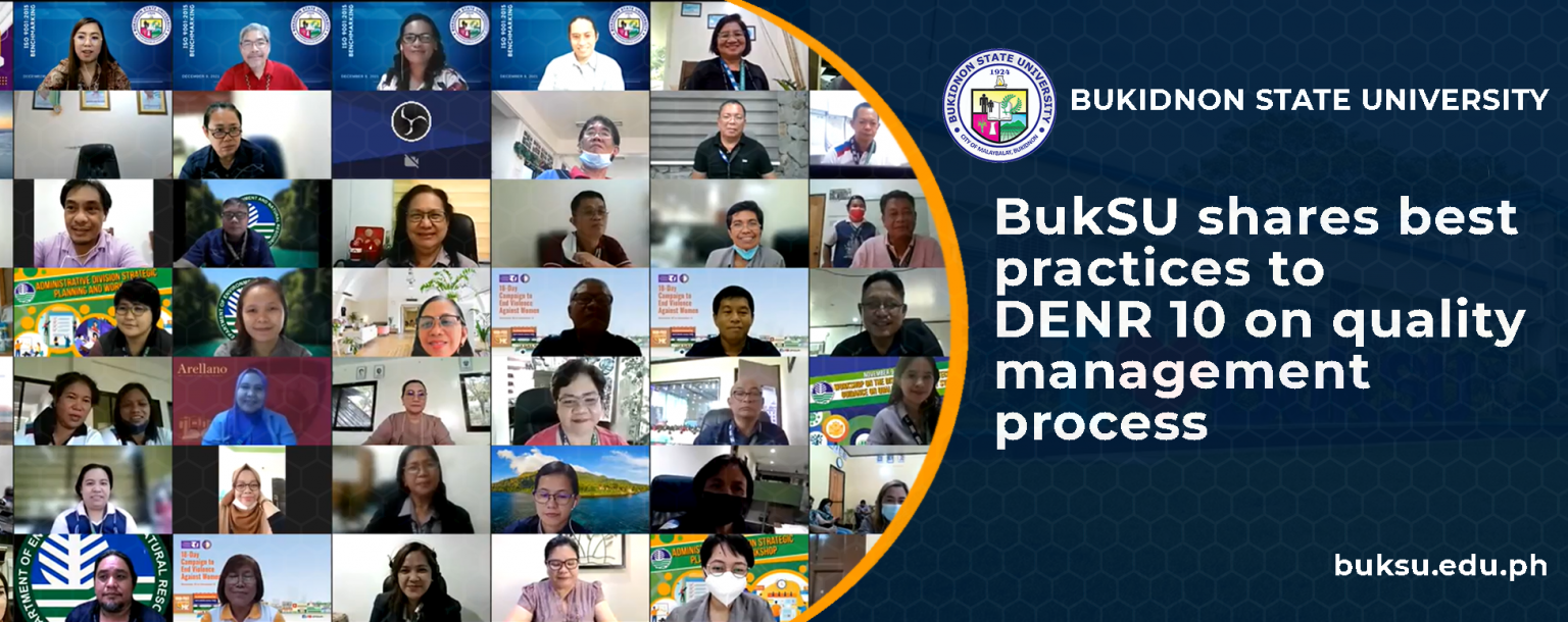 BukSU shares best practices to DENR 10 on quality management process ...