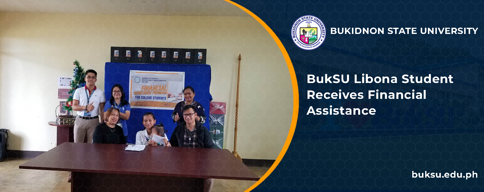 BukSU Libona Student Receives Financial Assistance - Bukidnon State University