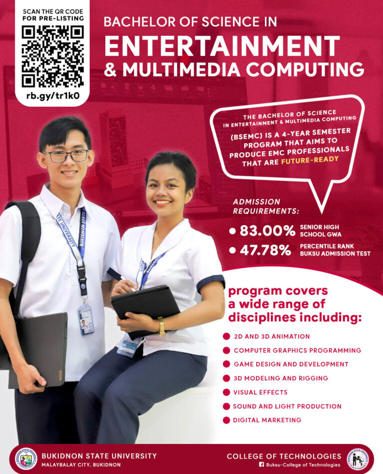 Bachelor of Science in Entertainment and Multimedia Computing Major in ... Bachelor of Science in Entertainment and Multimedia Computing Major in ...